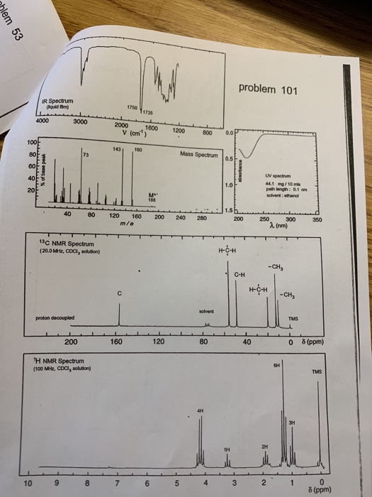 Solved CHE 231/237 Lab 7: NMR Spectroscopy Exercises 1. For | Chegg.com