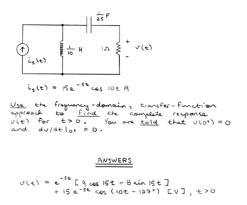 Use the frequency - domain, transfer - function | Chegg.com