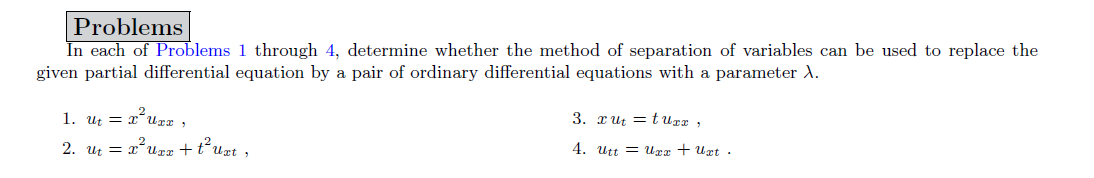 Solved ProblemsIn each of Problems 1 ﻿through 4, ﻿determine | Chegg.com