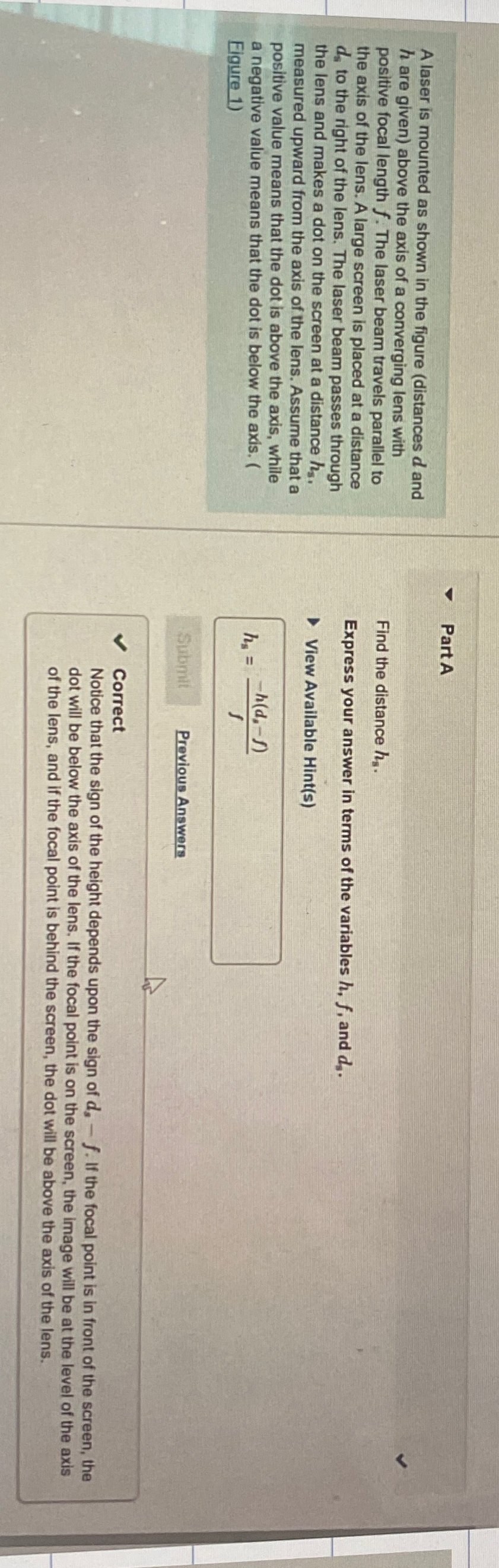 Solved A laser is mounted as shown in the figure (distances | Chegg.com