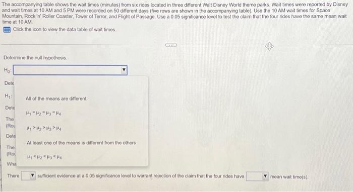 Solved The accompanying table shows the wait times (minutes) | Chegg.com