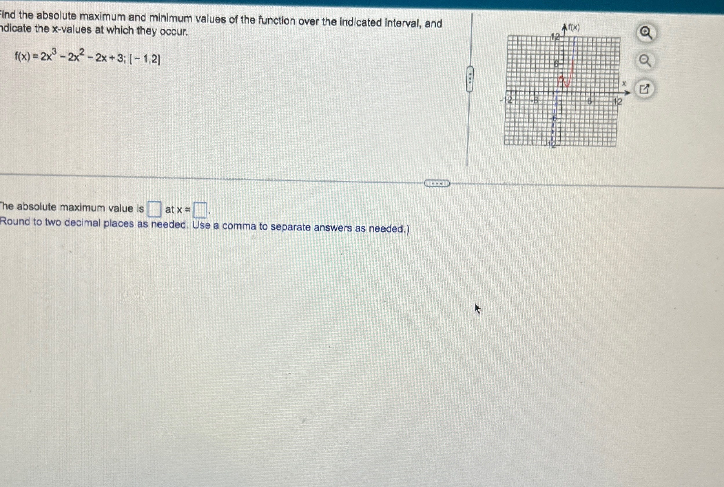 Solved Ind The Absolute Maximum And Minimum Values Of The