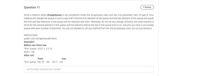Solved Question 11 7 Points Write a method called | Chegg.com