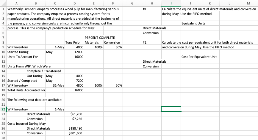 Solved I need the calculations for FIFO method, not weighted | Chegg.com