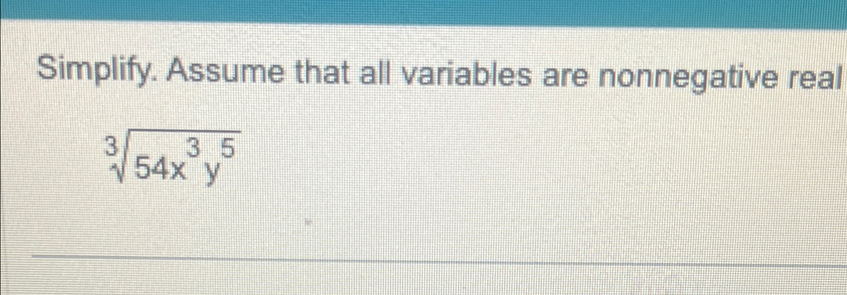 Solved Simplify. Assume that all variables are nonnegative | Chegg.com