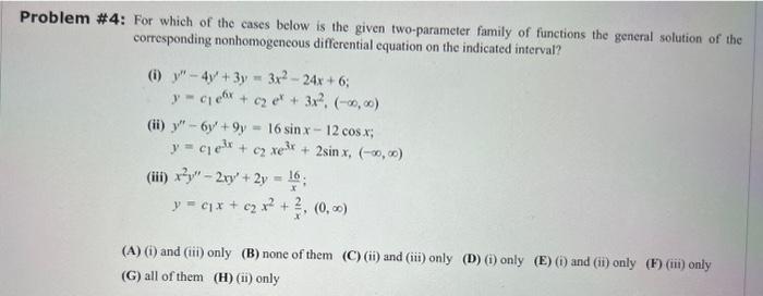 Solved Problem \#4: For which of the cases below is the | Chegg.com