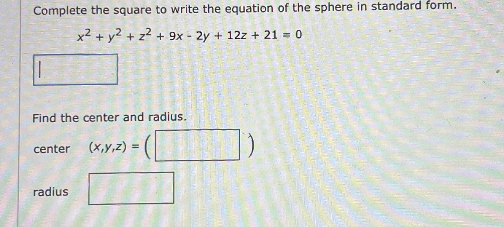 Solved Complete the square to write the equation of the | Chegg.com