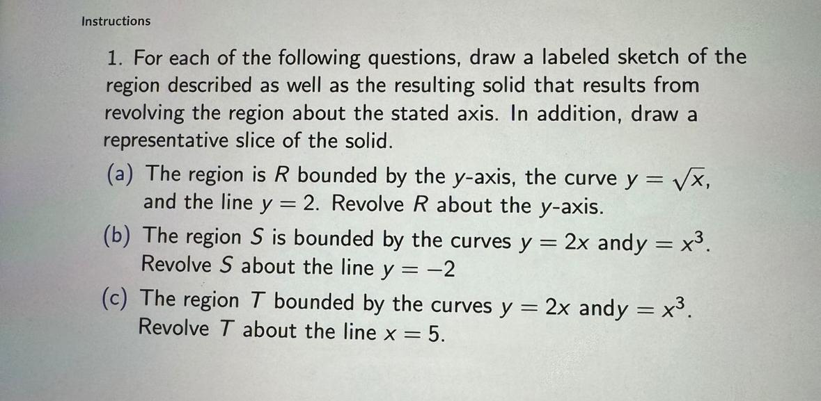 Solved InstructionsFor each of the following questions, draw | Chegg.com