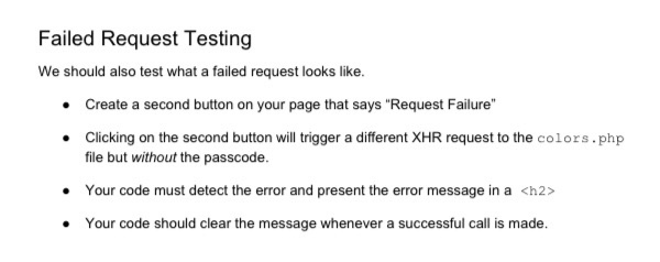 Interaction Explanation Create a page that uses XHR | Chegg.com