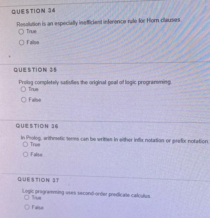 Solved QUESTION 34 Resolution is an especially inefficient | Chegg.com