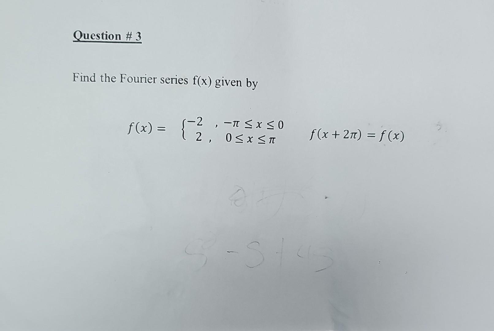 Solved Find the Fourier series f(x) given by | Chegg.com