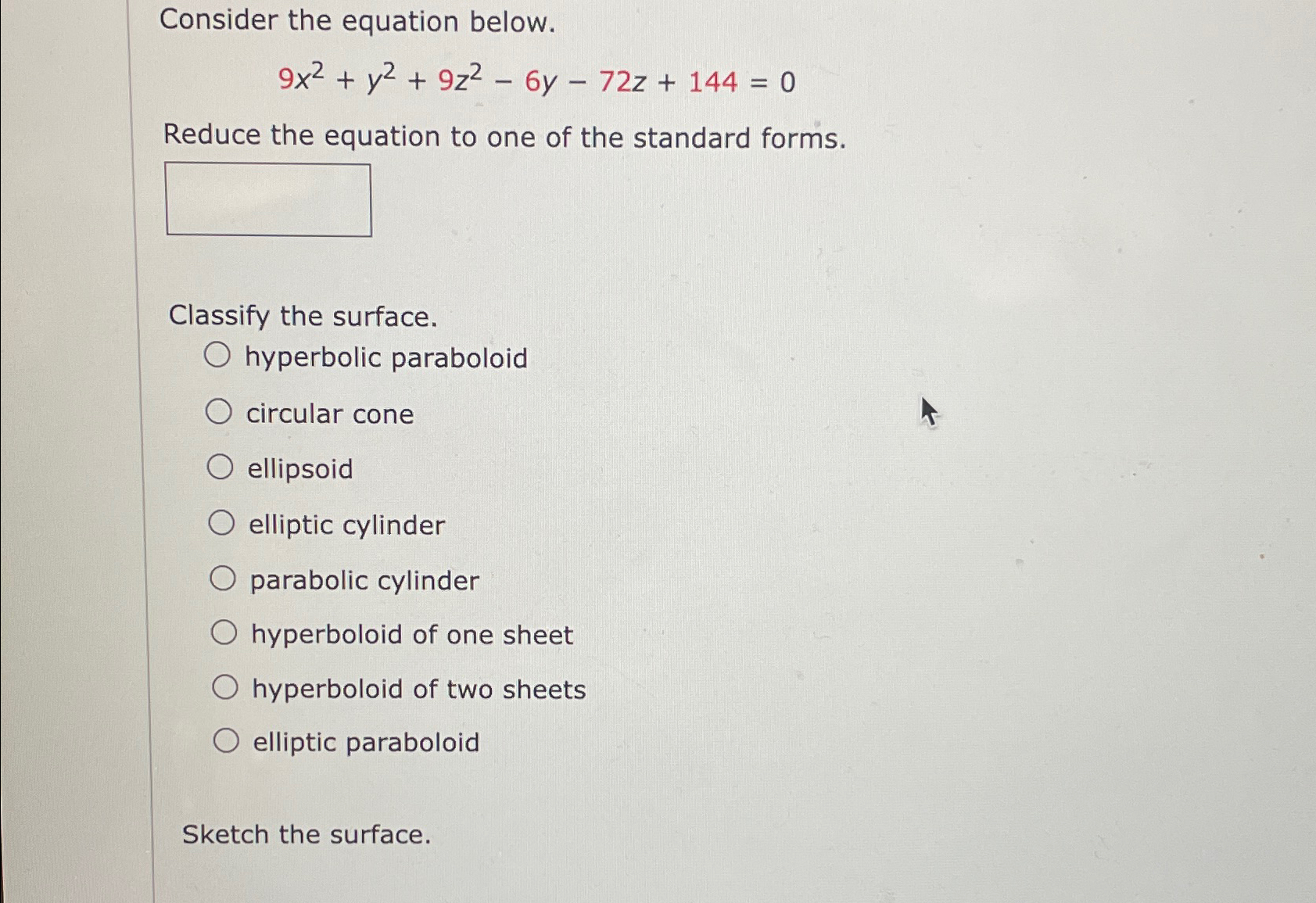 Solved Consider the equation | Chegg.com
