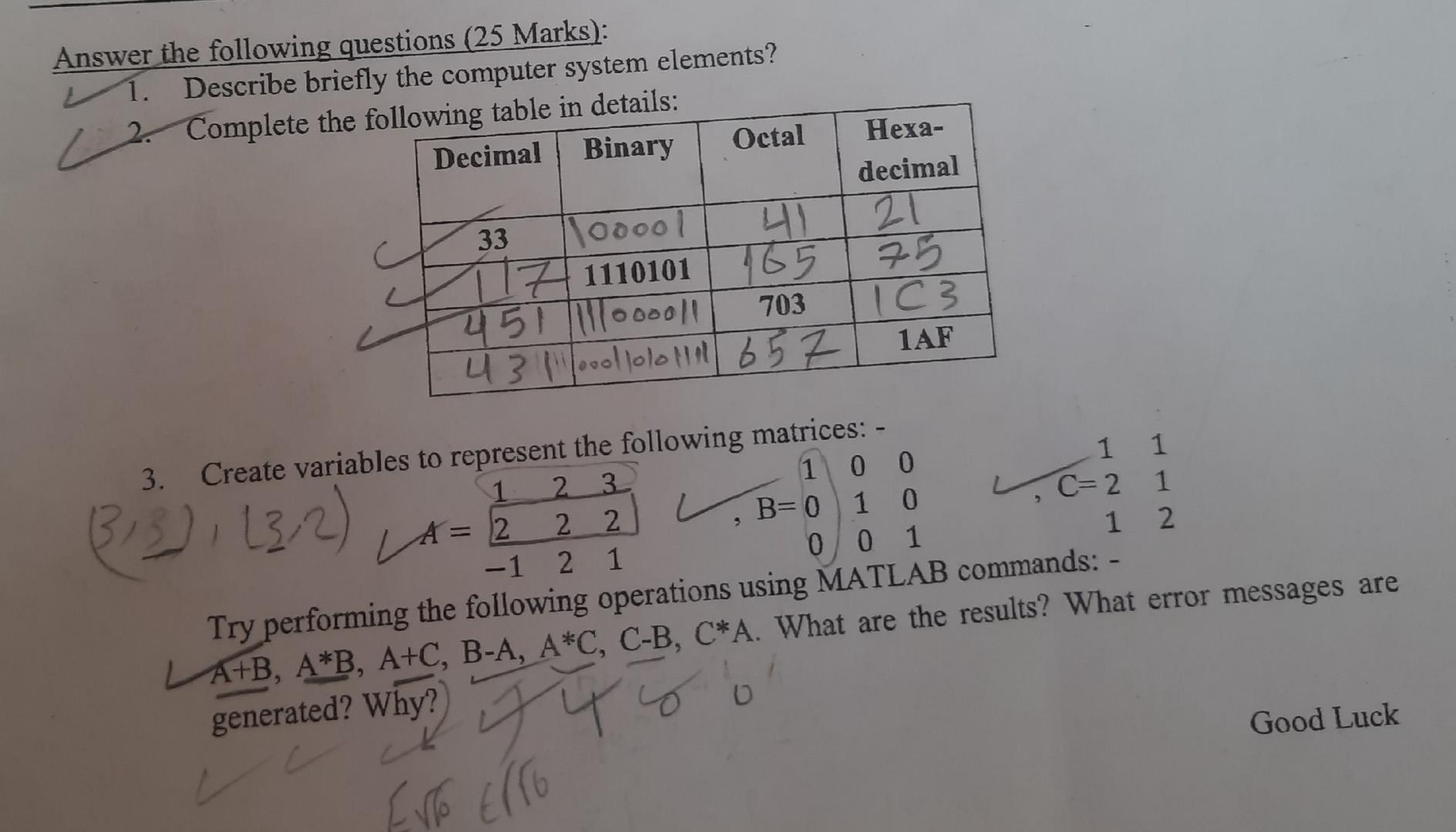 Solved Answer the following questions ( 25 Marks): 1. | Chegg.com