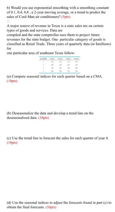 Solved For the questions below, use QM to answer the | Chegg.com