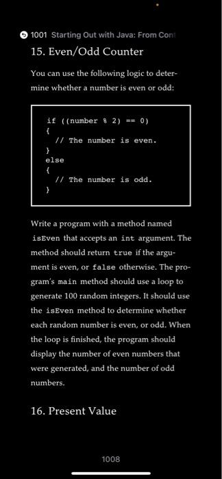 Solved (5) 1001 Starting Out with Java: From Con: 15. | Chegg.com