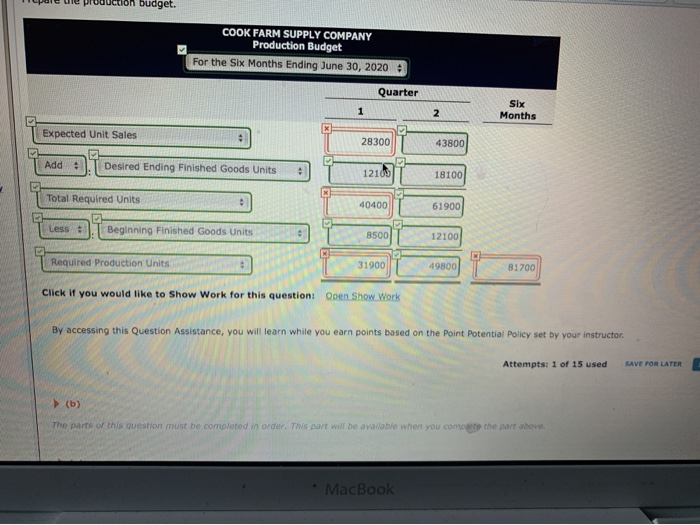 Solved Problem 9-1A (Part Level Submission) (Video) Cook | Chegg.com