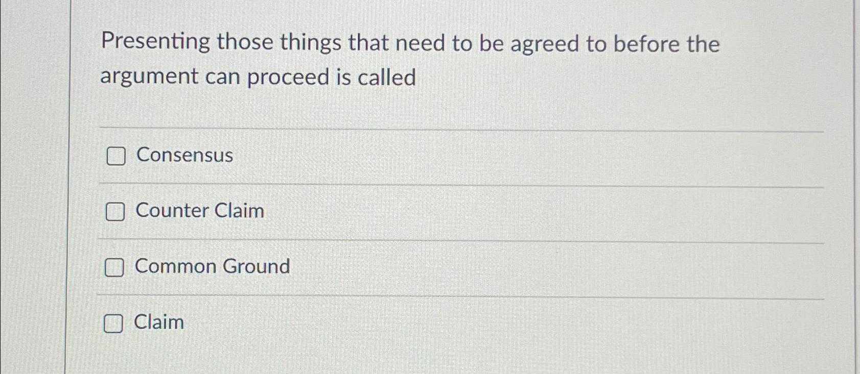 Solved Presenting those things that need to be agreed to | Chegg.com