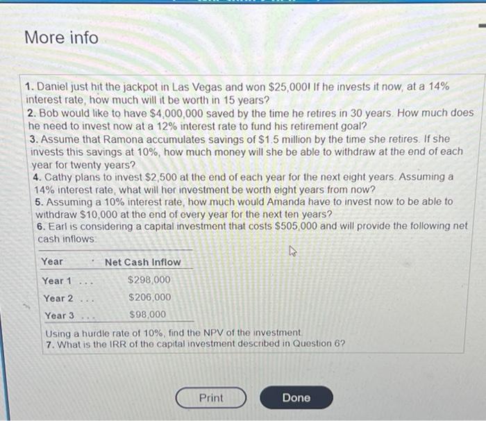 Solved Solve various time value of money scenarios. (Click | Chegg.com