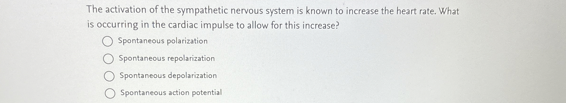 Solved The activation of the sympathetic nervous system is | Chegg.com