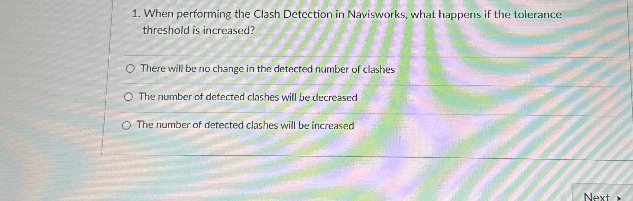 Solved When performing the Clash Detection in Navisworks, | Chegg.com