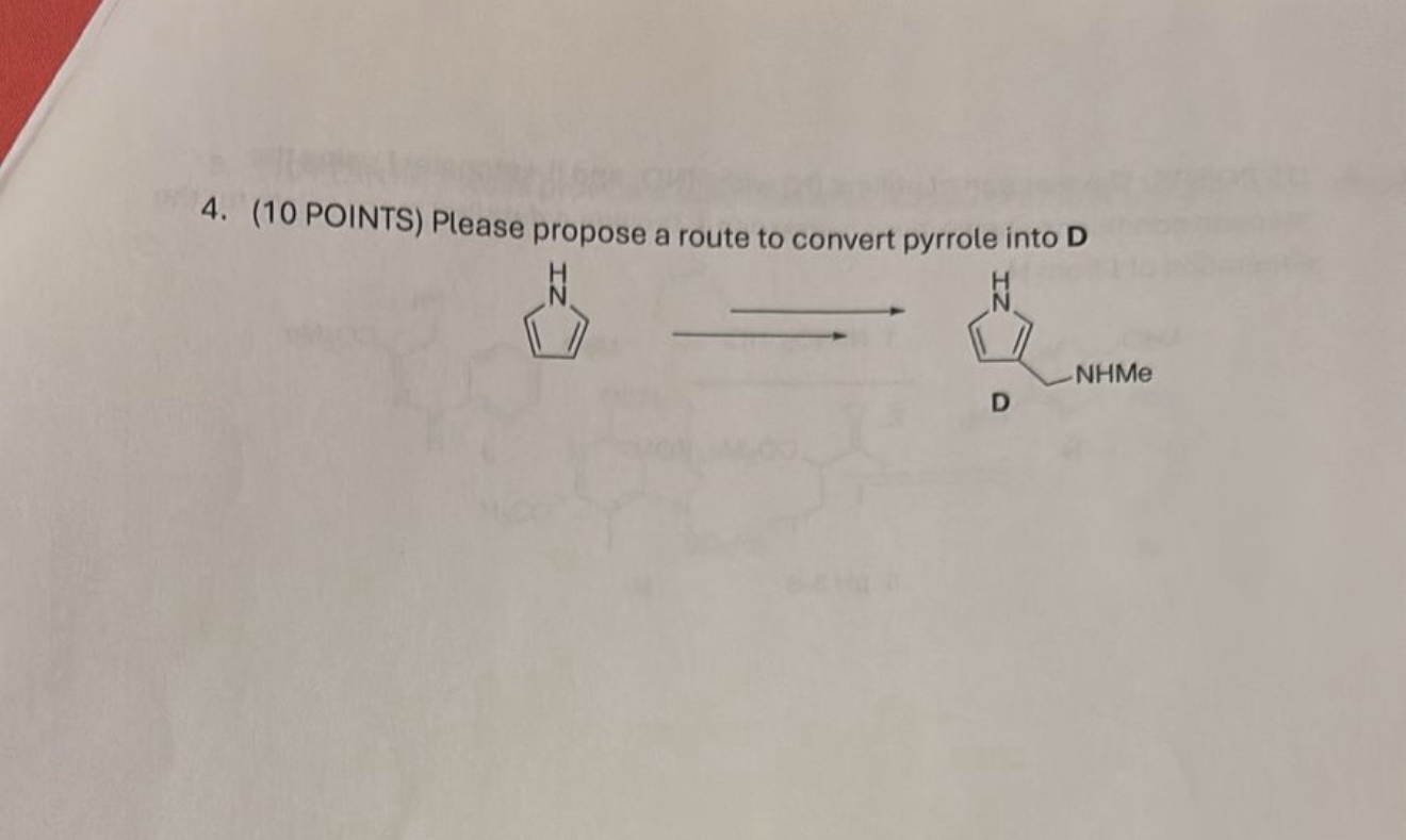 4. (10 ﻿POINTS) ﻿Please propose a route to convert | Chegg.com
