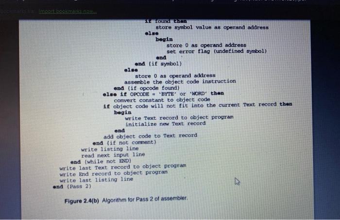 Solved Pase 1: begin read first input line 12 OPCODE = START | Chegg.com