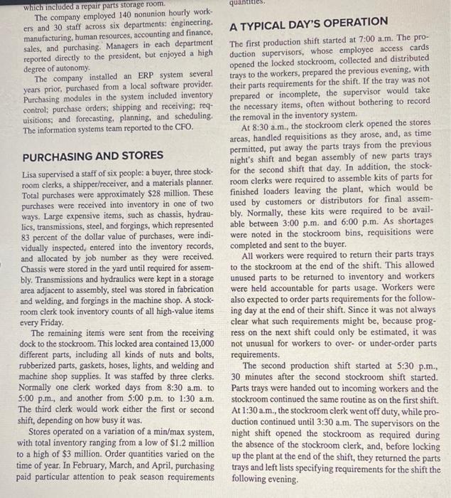 Solved 5. Why are stockroom operations step-up under the | Chegg.com