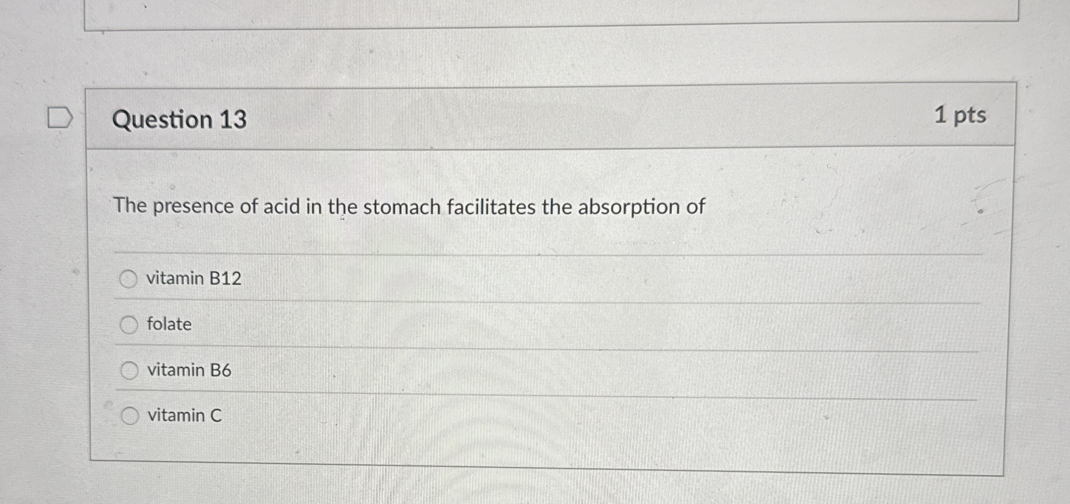 Solved Question 131 ﻿ptsThe presence of acid in the stomach | Chegg.com