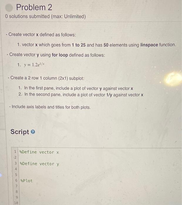 Solved Problem 2 O solutions submitted (max: Unlimited) - | Chegg.com