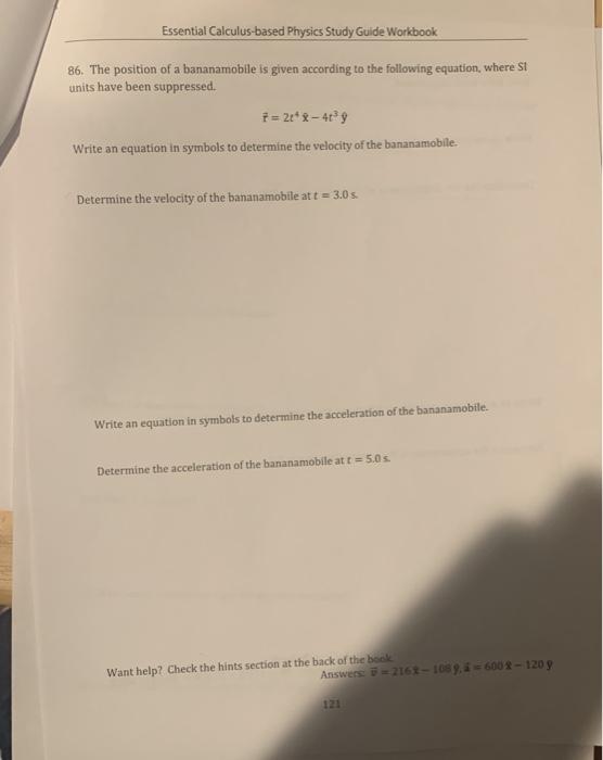 Solved Essential Calculus based Physics Study Guide Workbook | Chegg.com