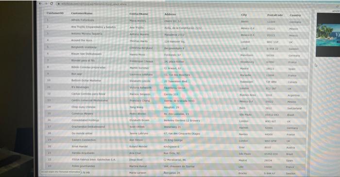 Solved Sql Query-Run a query to display the customer names, | Chegg.com