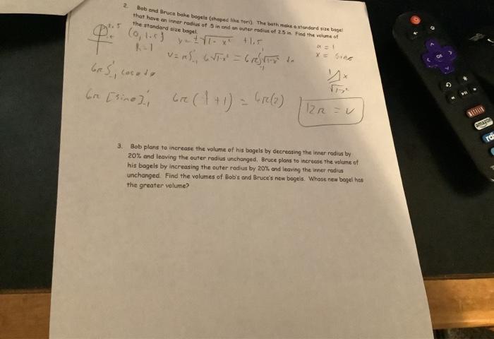 Solved 2. Bob and Bruce bake bogels (shaped like fori). The | Chegg.com