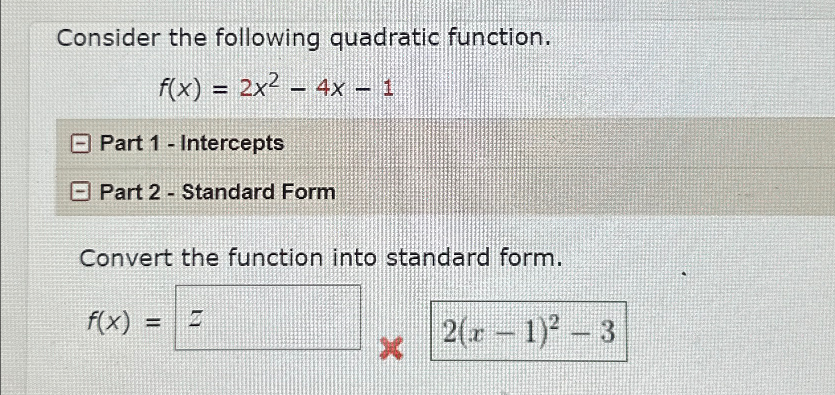 Solved Consider the following quadratic | Chegg.com