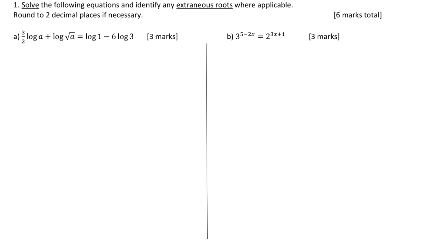 Solved Solve the following equations and identify any | Chegg.com