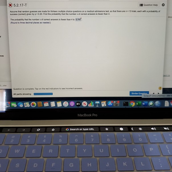 Solved X 5.2.17-T Question Help Assume that random guesses | Chegg.com Solved X 5.2.17-T Question Help Assume that random guesses | Chegg.com