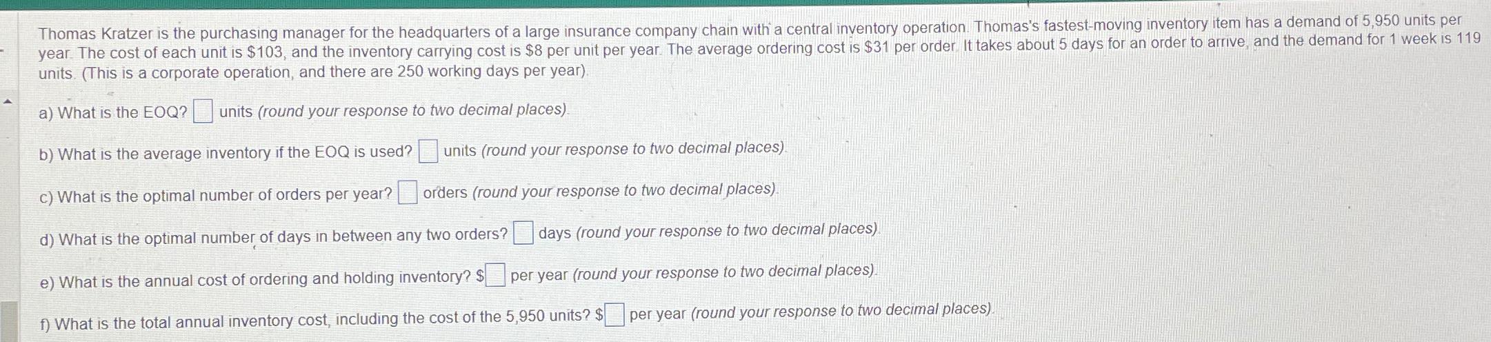 Solved units. (This is a corporate operation, and there are | Chegg.com