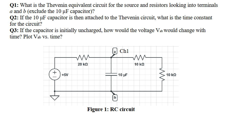 Solved Q1: What is the Thevenin equivalent circuit for the | Chegg.com
