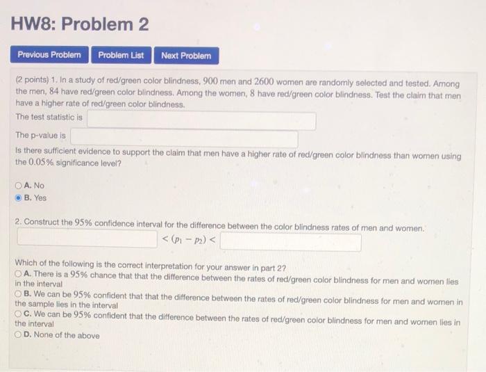 Solved HW8: Problem 2 Previous Problem Problem List Next | Chegg.com