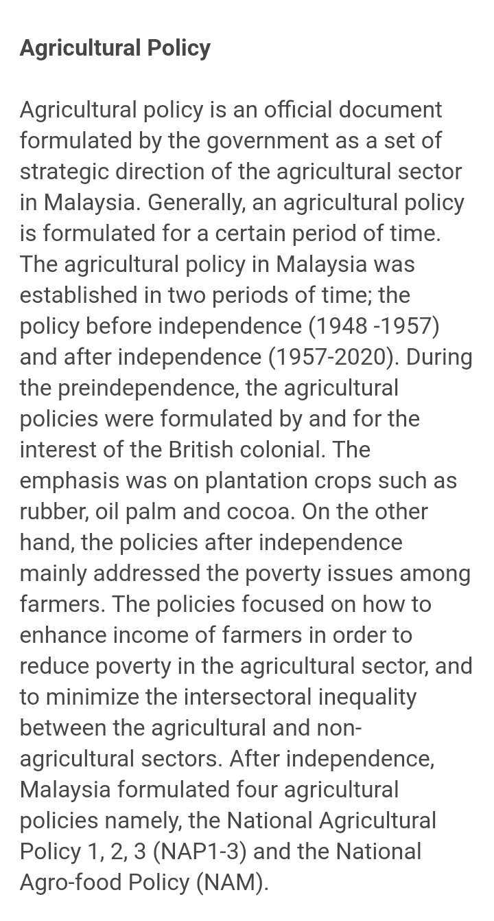 Solved Agricultural PolicyAgricultural policy is an official | Chegg.com