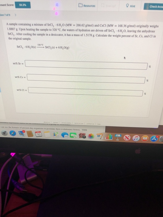 Solved ment Score: 59.3% Resources Hint Check Ans tion of 9 | Chegg.com Solved ment Score: 59.3% Resources Hint Check Ans tion of 9 | Chegg.com