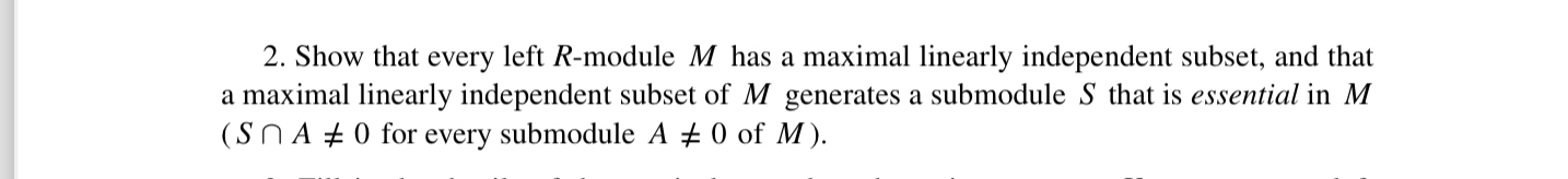 Solved Show that every left R-module M ﻿has a maximal | Chegg.com