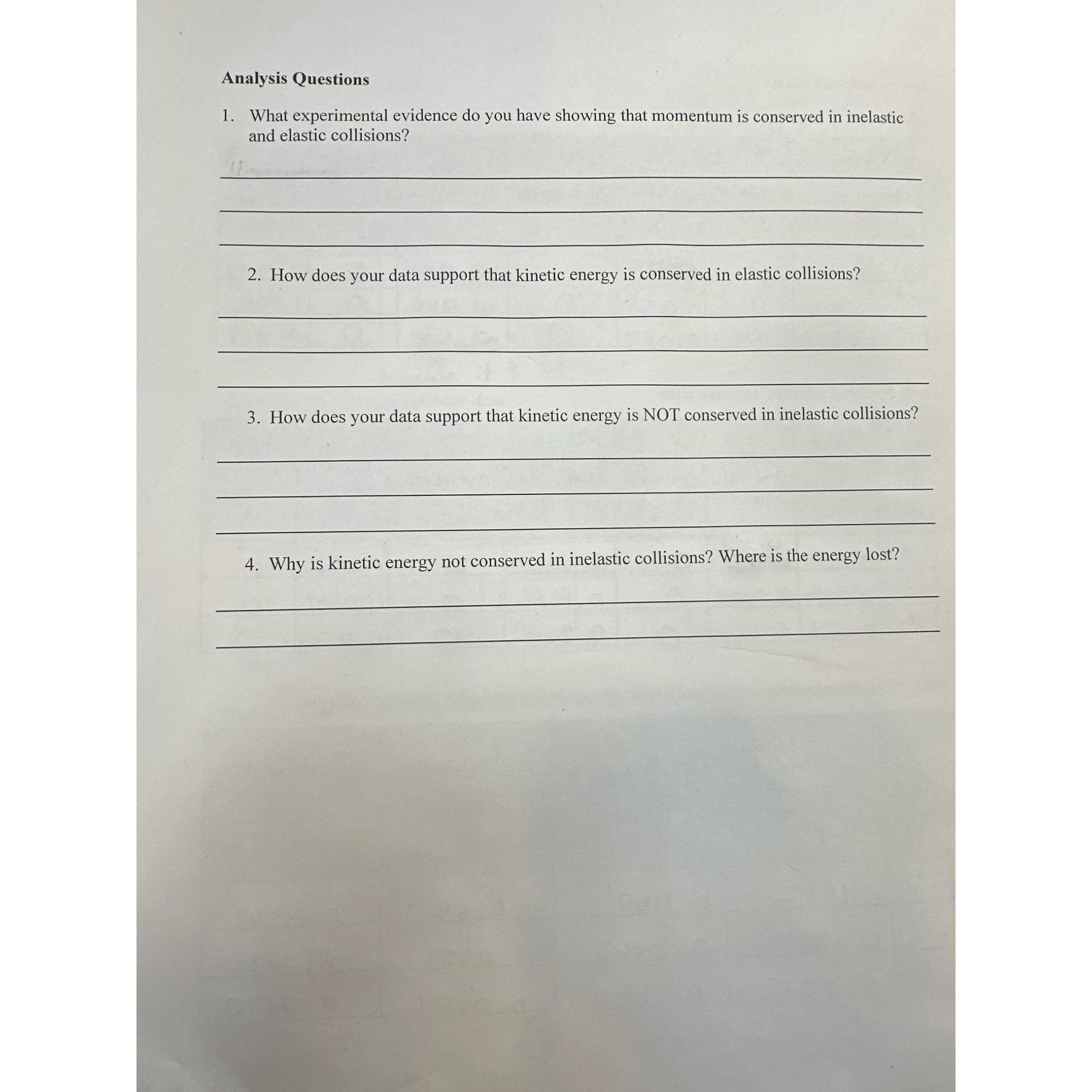 Solved Lab 10: Collisions in one dimensionDue Date: | Chegg.com