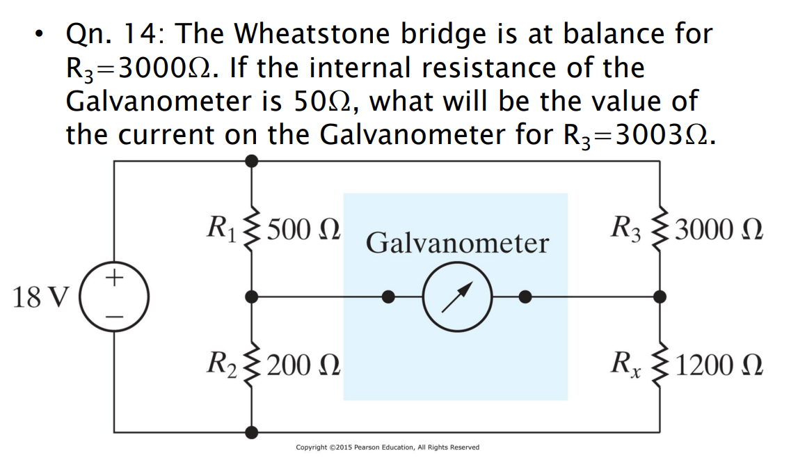 Solved Qn. 14: The Wheatstone bridge is at balance | Chegg.com