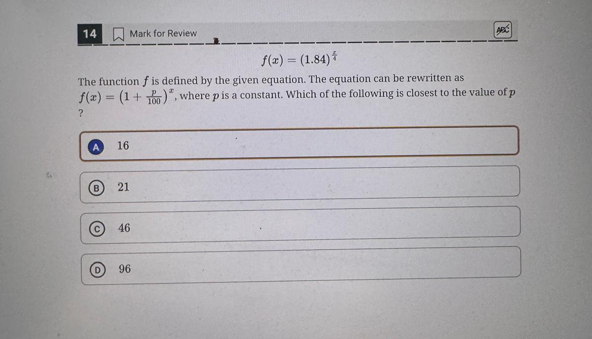 Solved f(x)=(1.84)x4The function f ﻿is defined by the given | Chegg.com