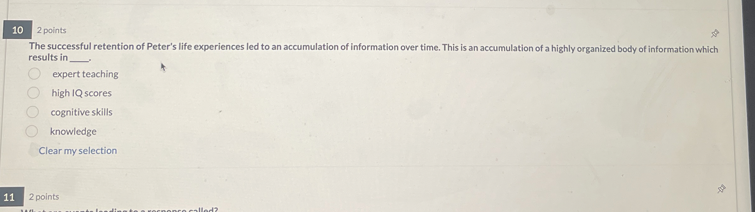 Solved 102 ﻿pointsThe successful retention of Peter's life | Chegg.com