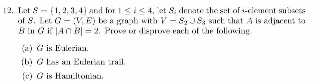 Solved 12. Let S = {1,2,3,4} and for 1 | Chegg.com