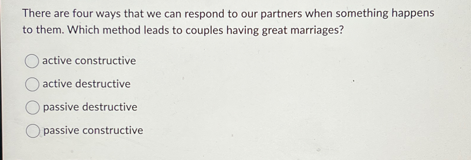 Solved There are four ways that we can respond to our | Chegg.com