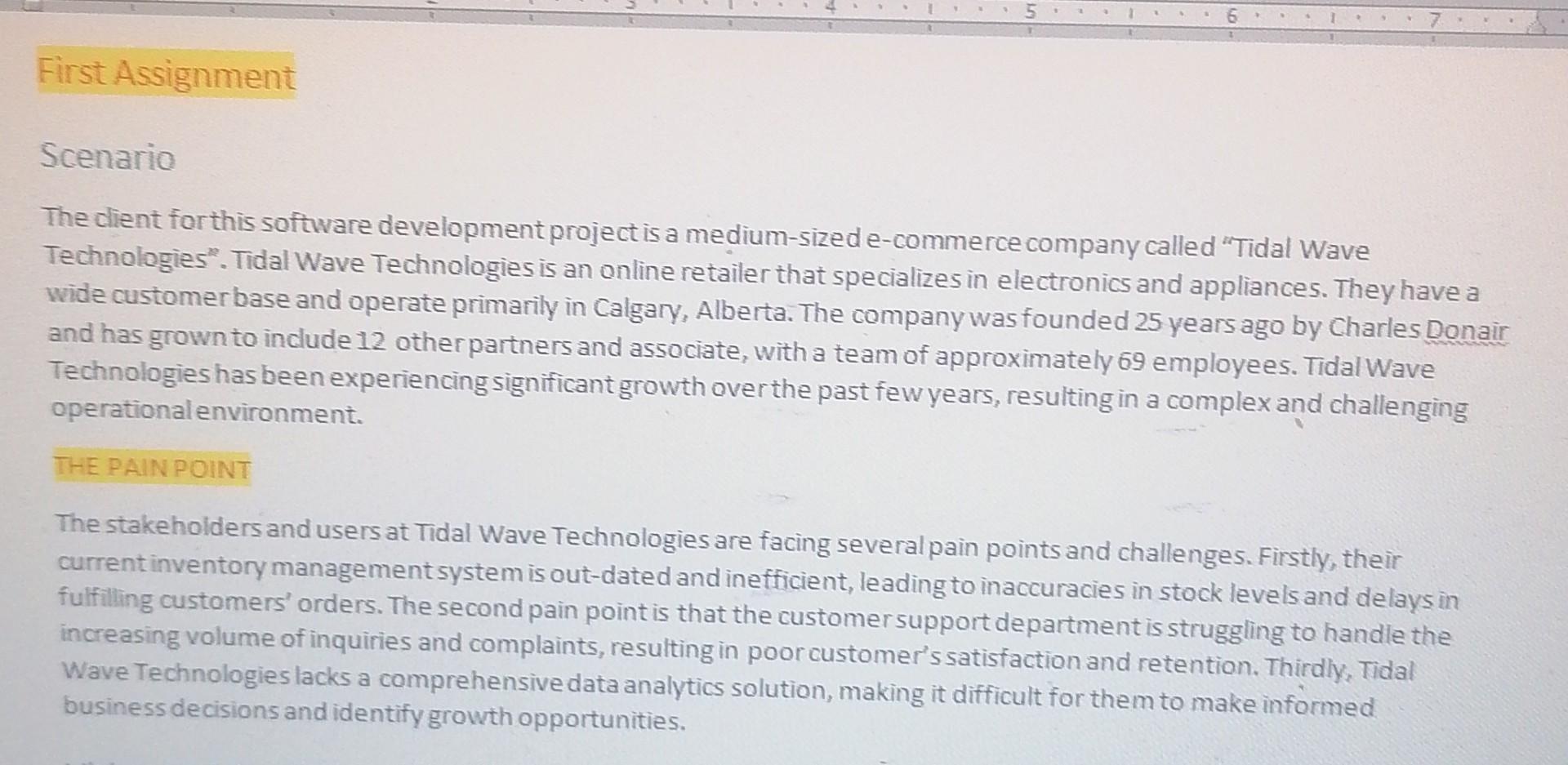 Solved Part 1: Restate your project context Briefly restate | Chegg.com