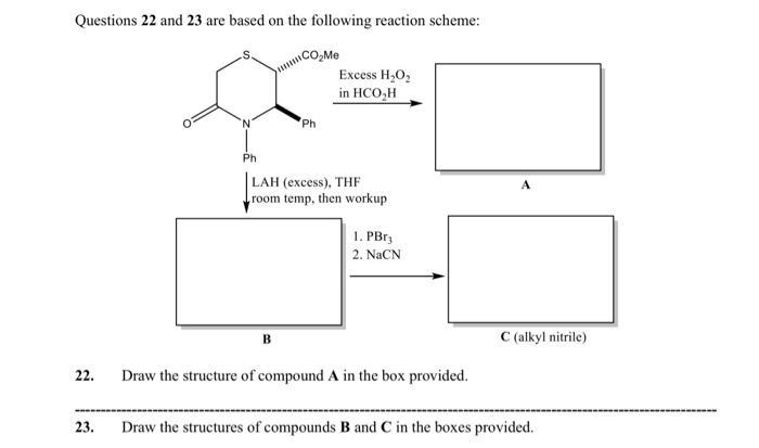 Solved Questions 22 and 23 are based on the following | Chegg.com