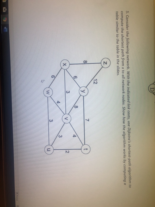 Solved 4 Consider The Network Shown Below A Show The